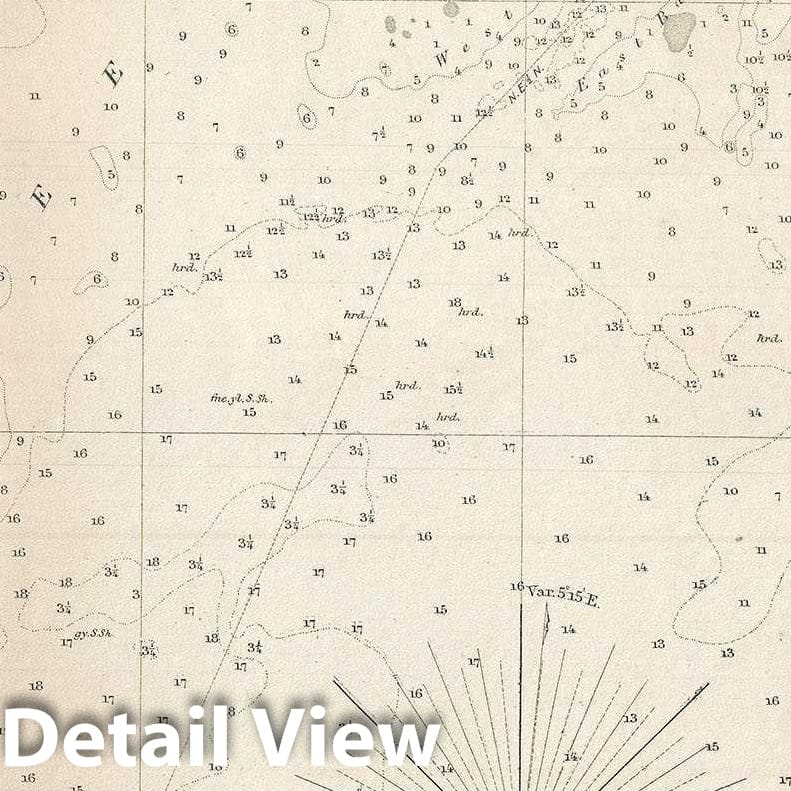 Historic Map : U.S. Coast Survey Chart or Map of The Cedar Keys, Flori ...