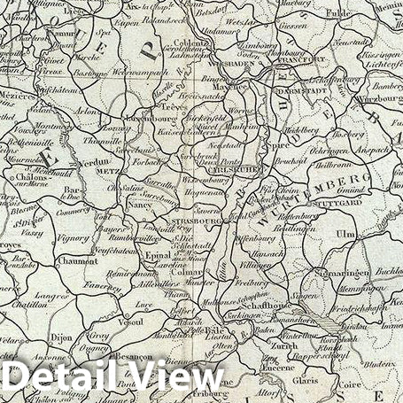 Historic Map : Tardieu Antique Map of Europe Showing Railways, 1874, V ...