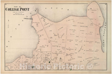 Historic Map : Beers Map of College Point (Flushing), Queens, New York ...
