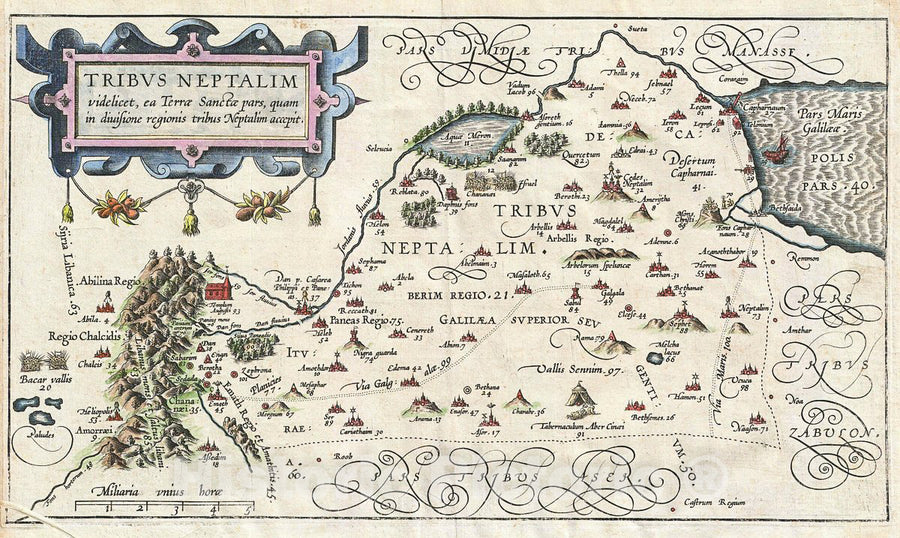 Historic Map : Adrichem Antique Map of The Tribe of Naphtali, Israel ...