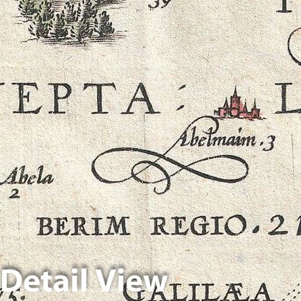 Historic Map : Adrichem Antique Map of The Tribe of Naphtali, Israel ...