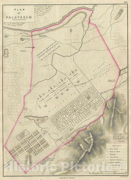 Historic Map : Pharoah Map or Plan of The Town of Pallavaram, Chennai ...