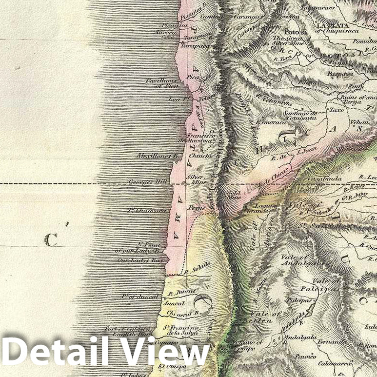 Historic Map : Thomson Map of Peru, Chile and Argentina, 1817, Vintage ...