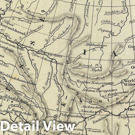 Historic Map : Migeon Map of Russia in Asia, 1878, Vintage Wall Art ...