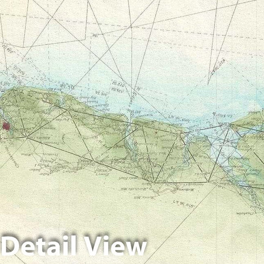Historic Map : U.S. Coast Survey Chart or Antique Map of The Coast of ...