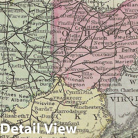 Historic Map : Warren Railroad Map of The United States, 1879, Vintage ...