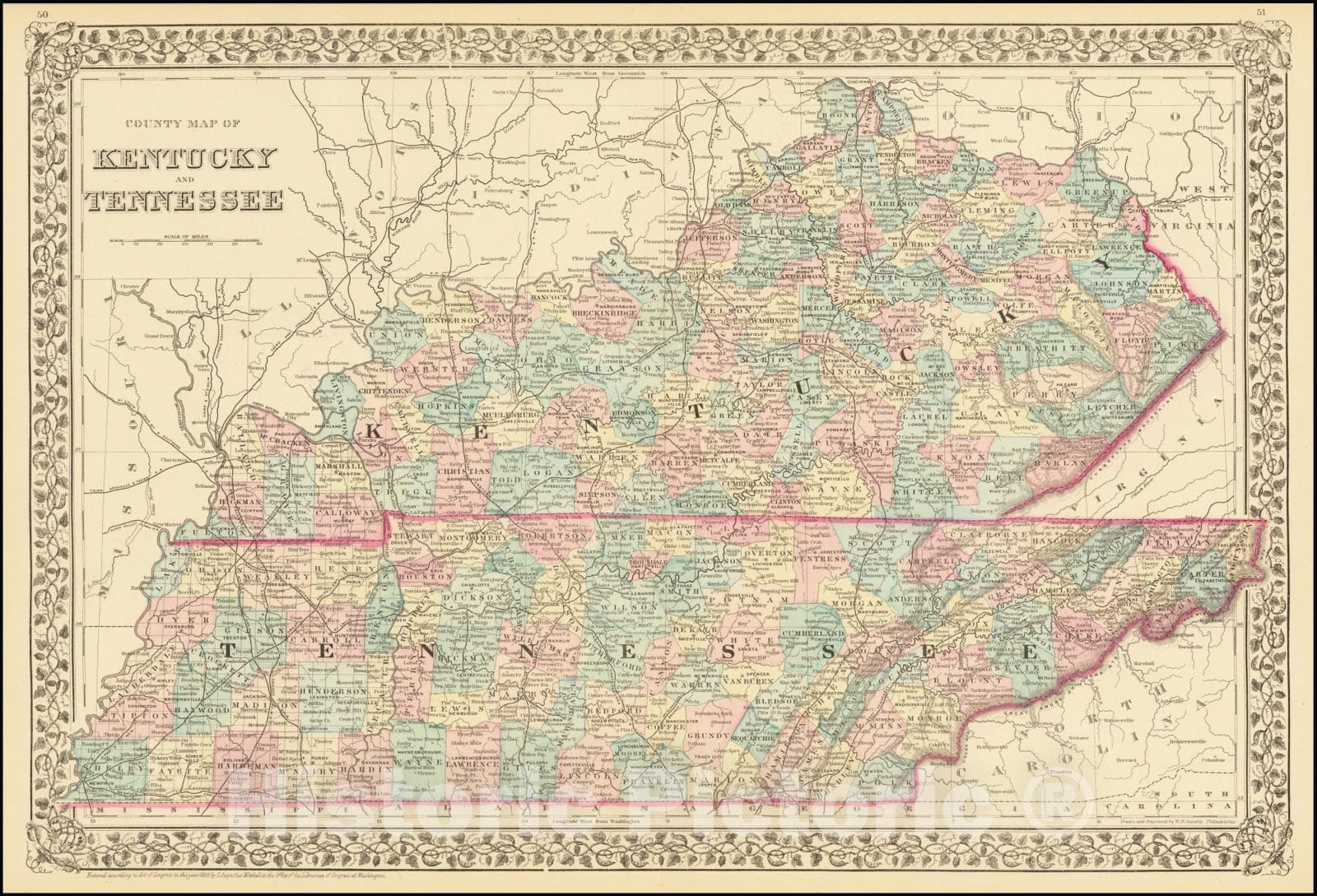 Map Of Kentucky By County