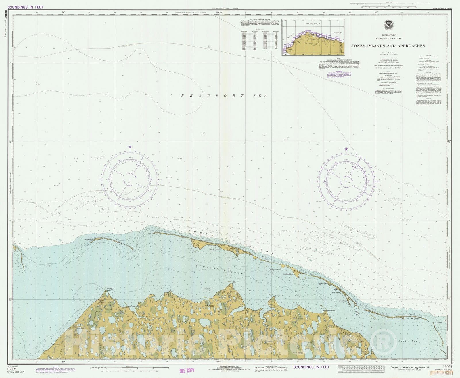 Historic Nautical Map - Jones Islands And Approaches, AK, 1977 NOAA Ch ...