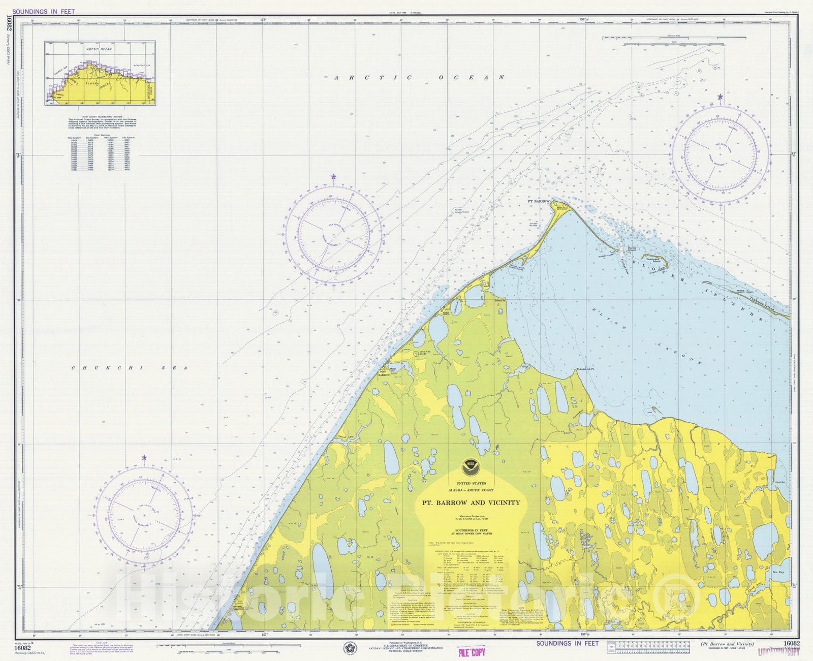 Historic Nautical Map - Pt Barrow And Vicinity, AK, 1974 NOAA Chart ...
