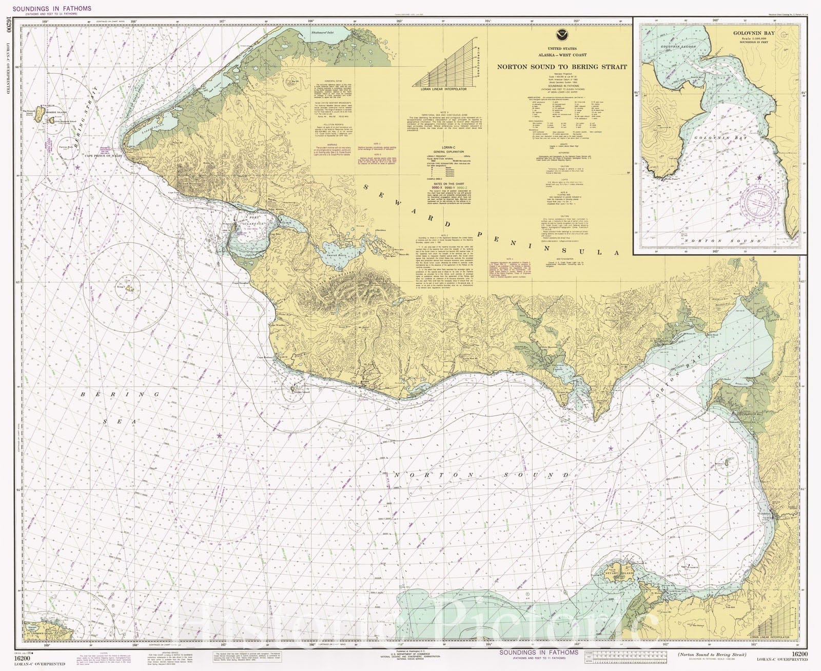 Historic Nautical Map - Norton Sound To Bering Strait, AK, 1995 NOAA C ...