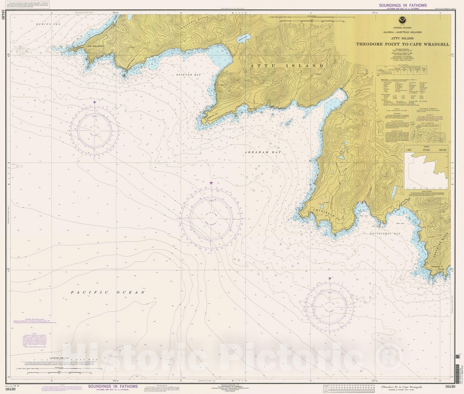 Historic Nautical Map - Theodore Pt To Cape Wrangell, AK, 1996 NOAA Ch ...