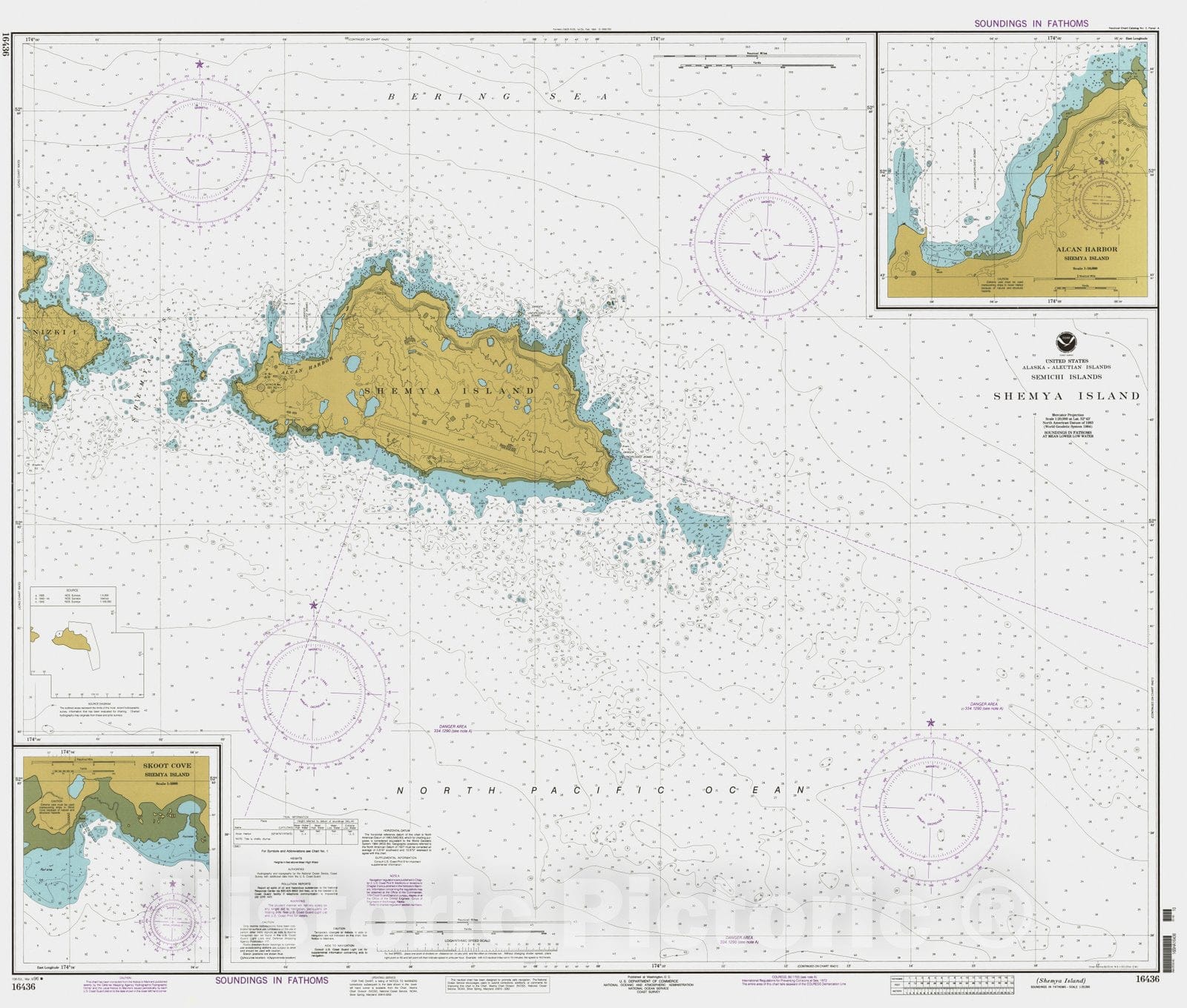 Historic Nautical Map - Shemya Island, AK, 1996 NOAA Chart - Vintage W ...