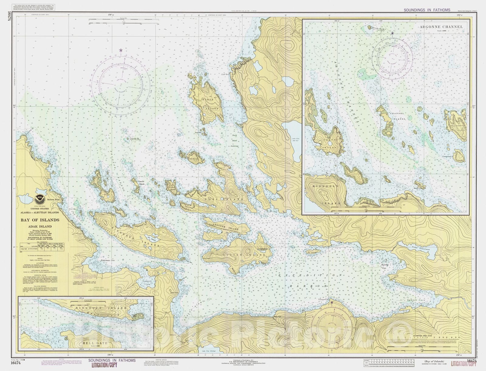 Historic Nautical Map - Bay Of Islands, AK, 1990 NOAA Chart - Vintage ...