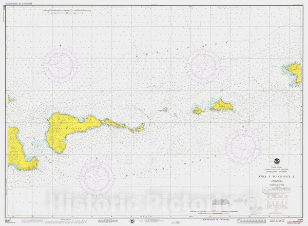 Historic Nautical Map - Atka Island To Chugul Island, AK, 1975 NOAA Ch ...
