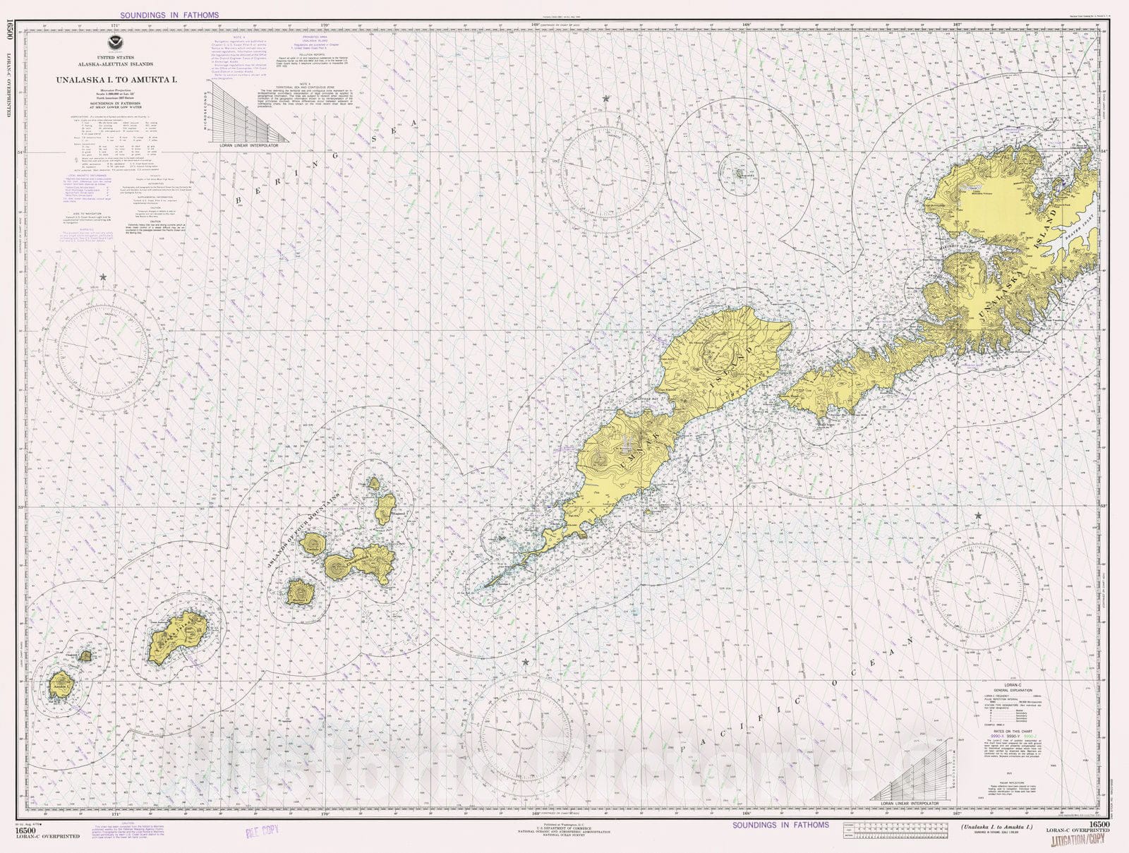 Historic Nautical Map - Unalaska Island To Amukta Island, AK, 1979 NOA ...