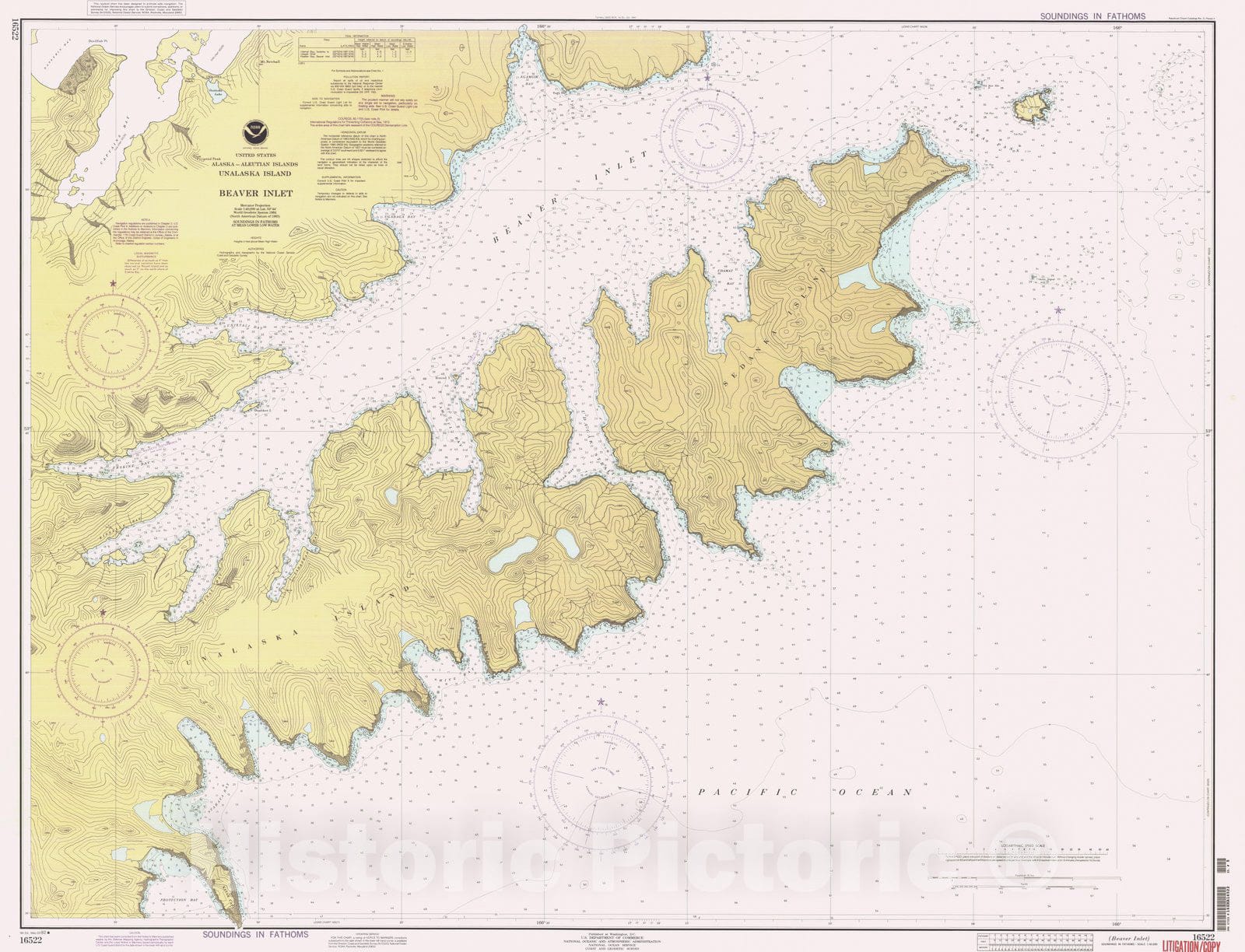 Historic Nautical Map - Beaver Inlet, AK, 1992 NOAA Chart - Vintage Wa ...
