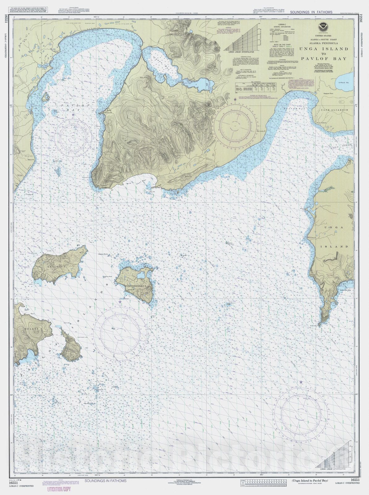 Historic Nautical Map - Unga Island To Pavlof Bay, AK, 1990 NOAA Chart ...