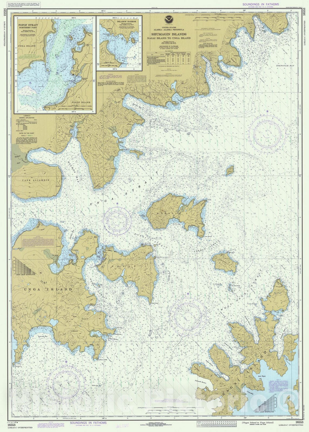 Historic Nautical Map - Nagai Island To Unga Island, AK, 1983 NOAA Cha ...
