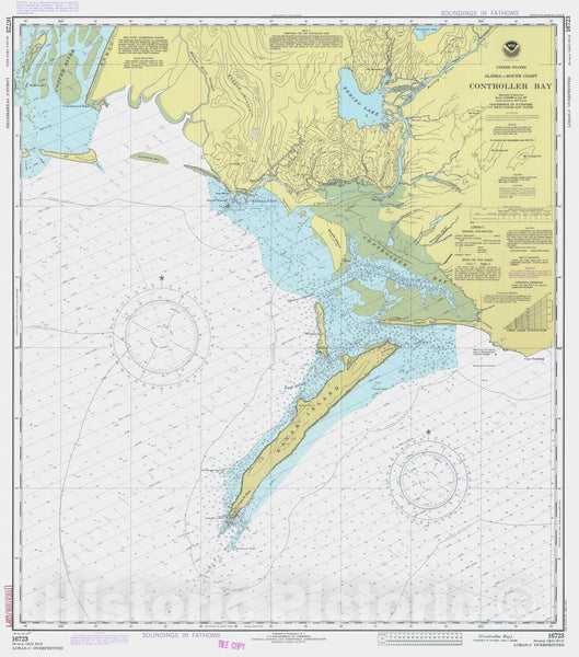 Historic Nautical Map - Controller Bay, AK, 1977 NOAA Chart - Vintage ...