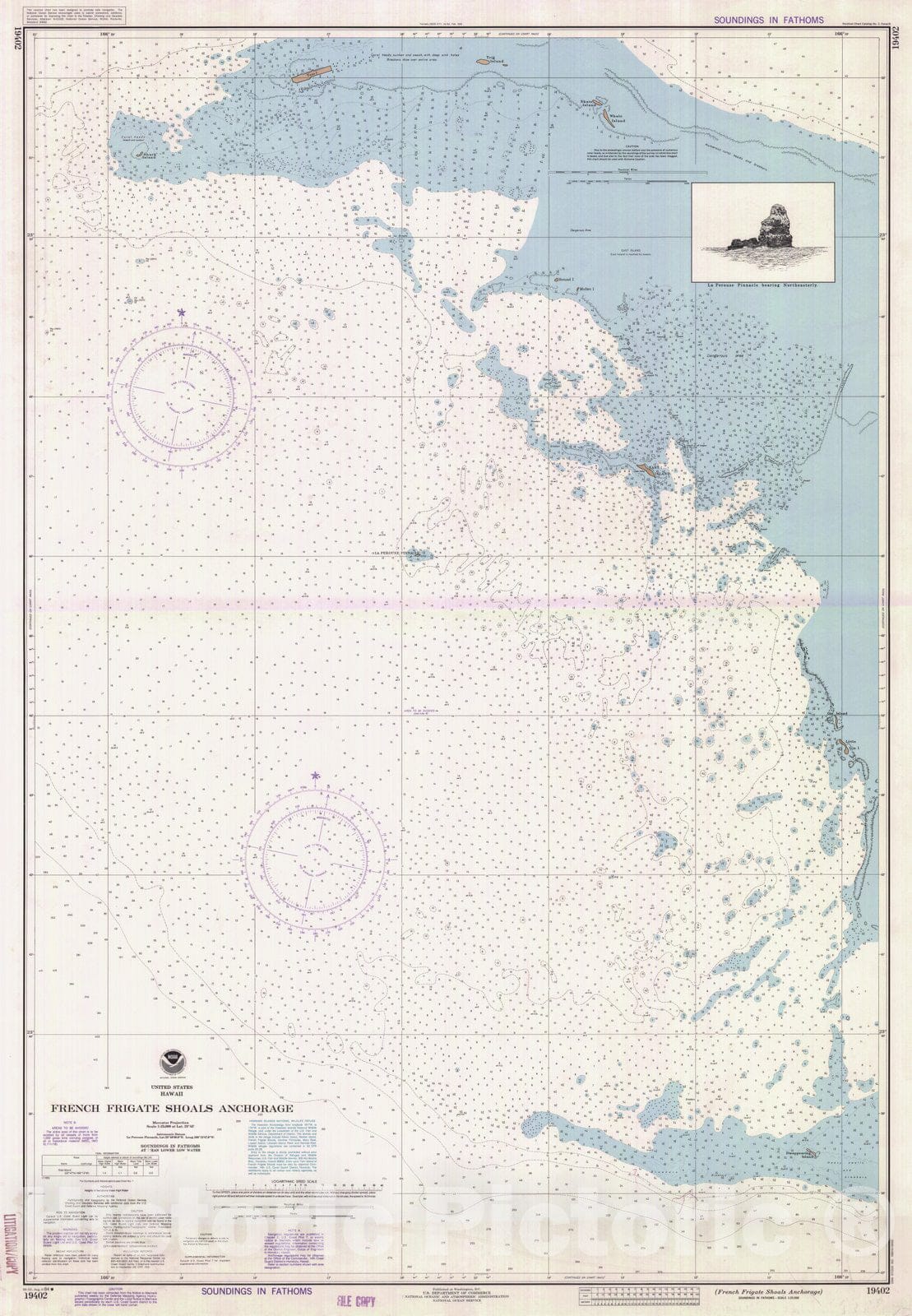 Historic Nautical Map - French Frigate Shoals Anchorage, HI, 1984 NOAA ...