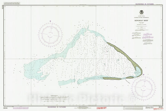Historic Nautical Map - Kingman Reef, KR, 1986 NOAA Chart - Vintage Wa ...