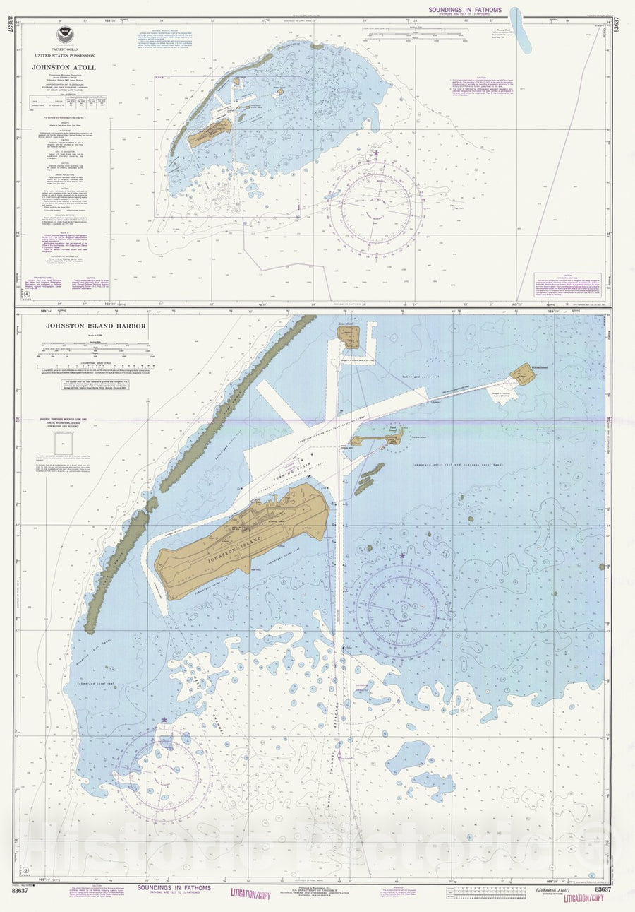 Historic Nautical Map - Johnston Atoll, JT, 1985 NOAA Chart - Vintage ...