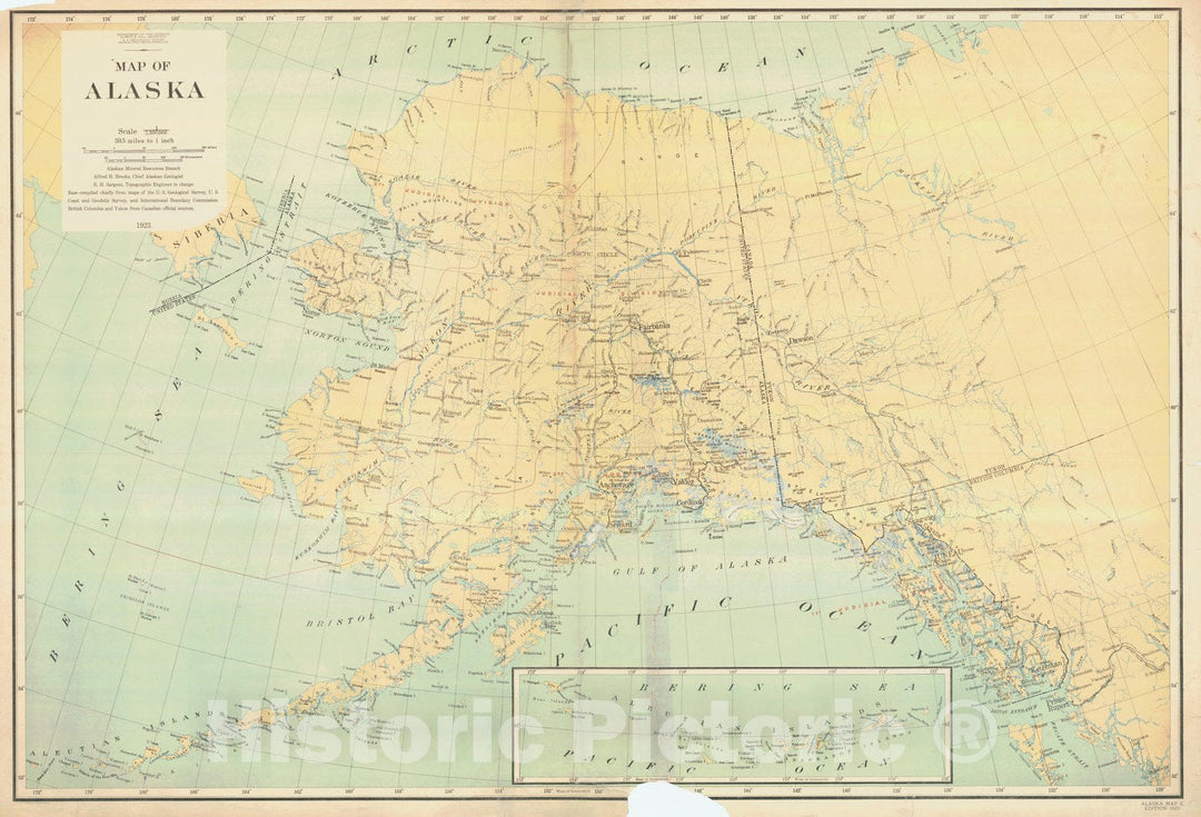 Historic Nautical Map - Map Of Alaska, AK, 1923 NOAA Cartographic - Vi ...
