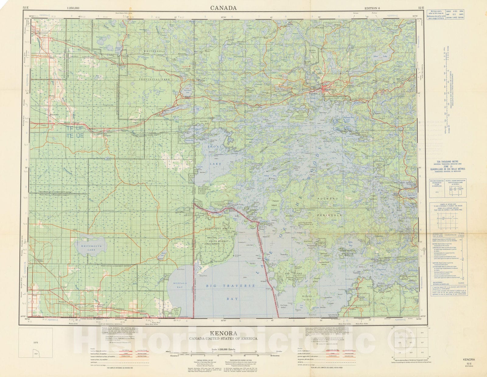 Historic Map : Kenora 1977 Topographic Map , Vintage Wall Art ...
