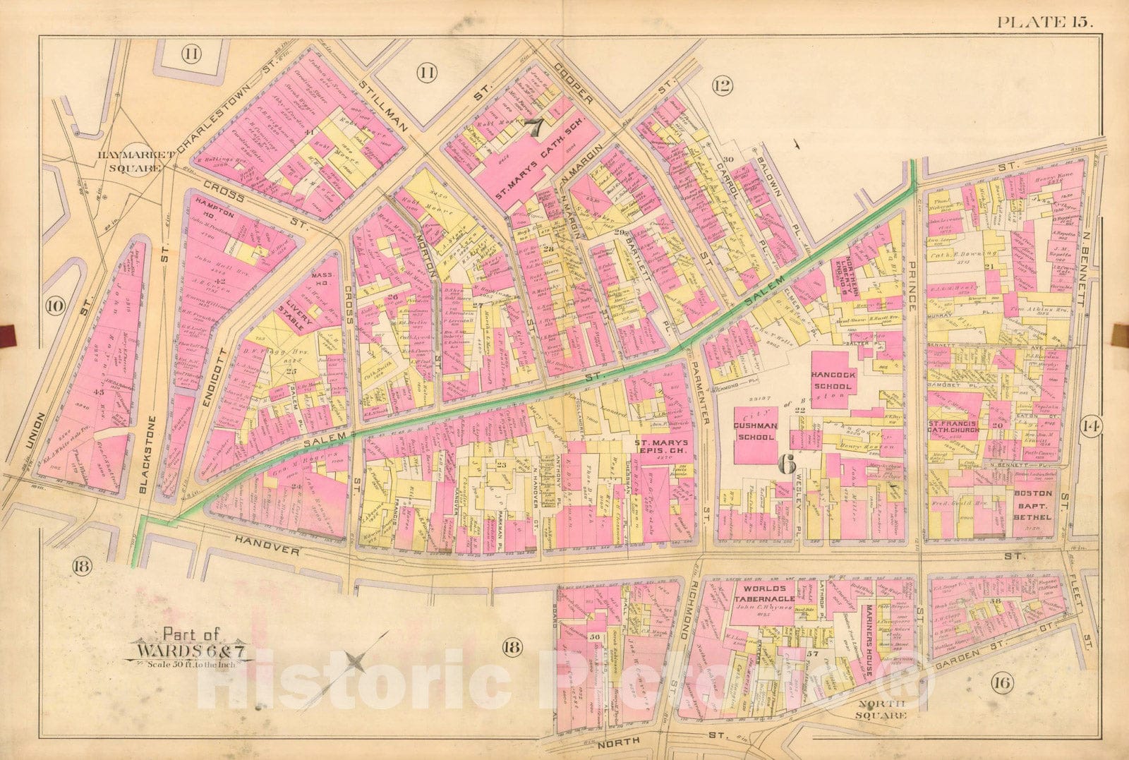 Historic Map : Atlas City of Boston, City Proper, Vol. I, Boston 1888 ...
