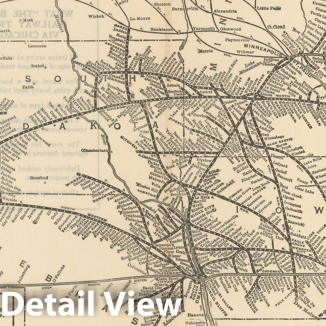 Historic Map : Atlas of Railway Traffic Maps, Chicago & North Western ...