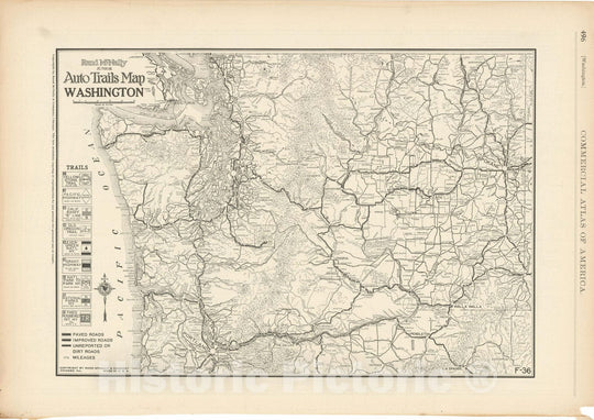 Historic Map : Washington 1925 , v3, Vintage Wall Art – Historic Pictoric