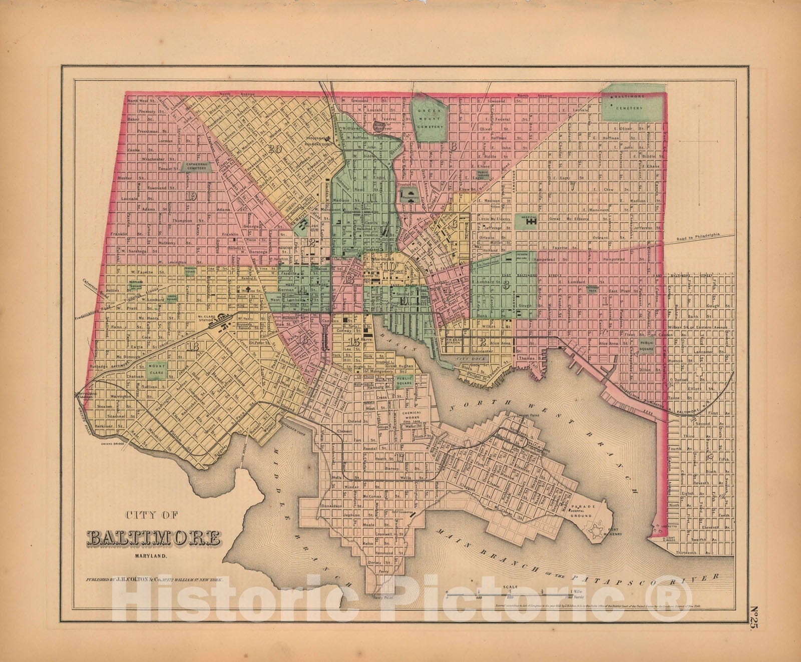 Historic Map : General Atlas (Of The World), Baltimore 1857 , Vintage ...