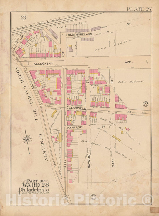 Historic Map : City of Philadelphia, 28th 32nd & 37th Wards, Vol. 6, S ...