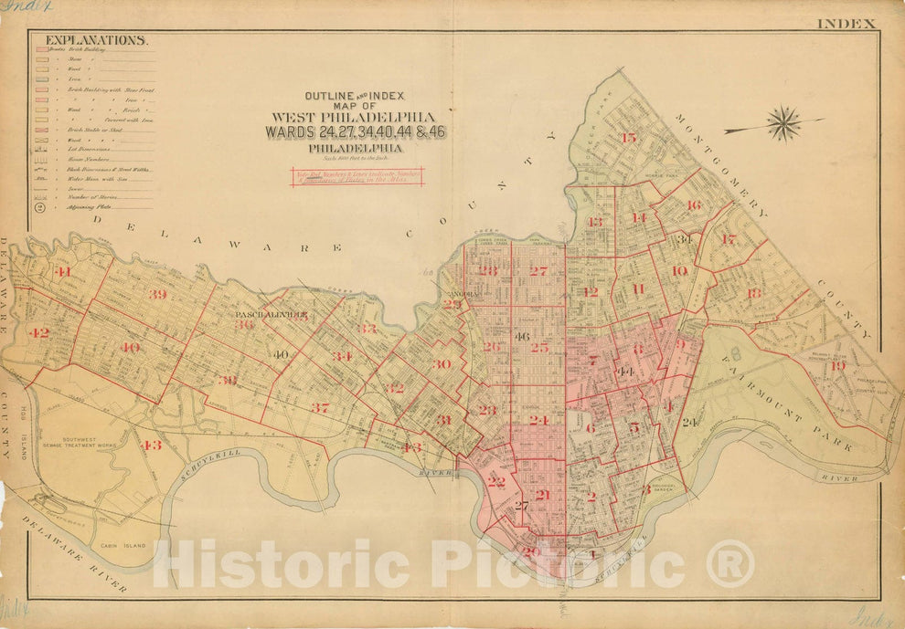 Historic Map : Atlas of Philadelphia, Wards 24, 27, 34, 40, 44, 46, We ...