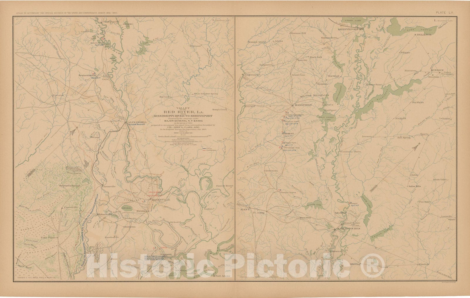 Historic Map : Civil War Atlas of the Union and Confederate Armies, Ba ...