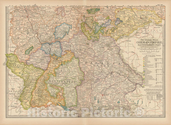 Historic Map : Germany 1914 , Century Atlas of the World, v2, Vintage ...