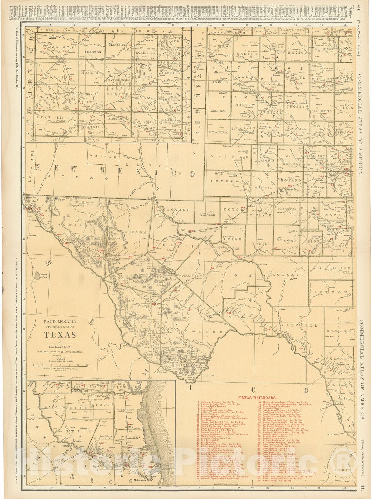 Historic Map : Texas 1925 , v4, Vintage Wall Art – Historic Pictoric