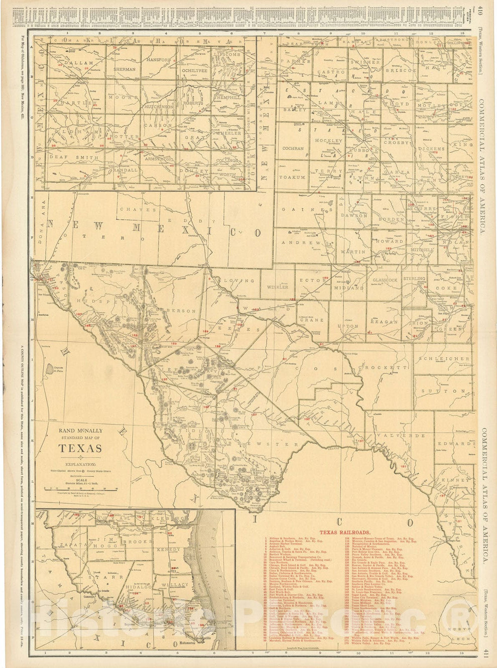 Historic Map : Texas 1925 , v4, Vintage Wall Art – Historic Pictoric
