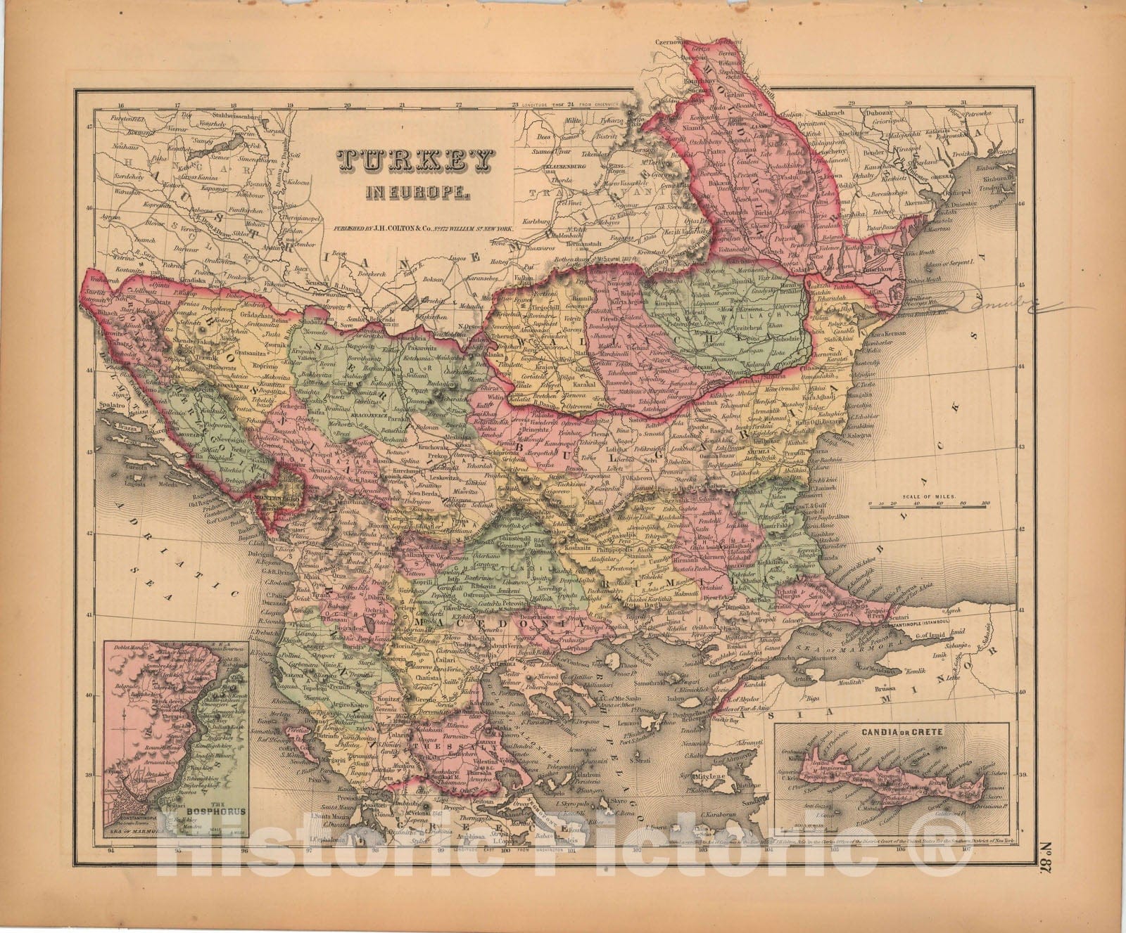Historic Map : General Atlas (Of The World), Turkey in Europe 1857 , V ...