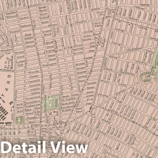 Historic Map : Brooklyn 1900 , Universal Atlas World , Vintage Wall Ar ...