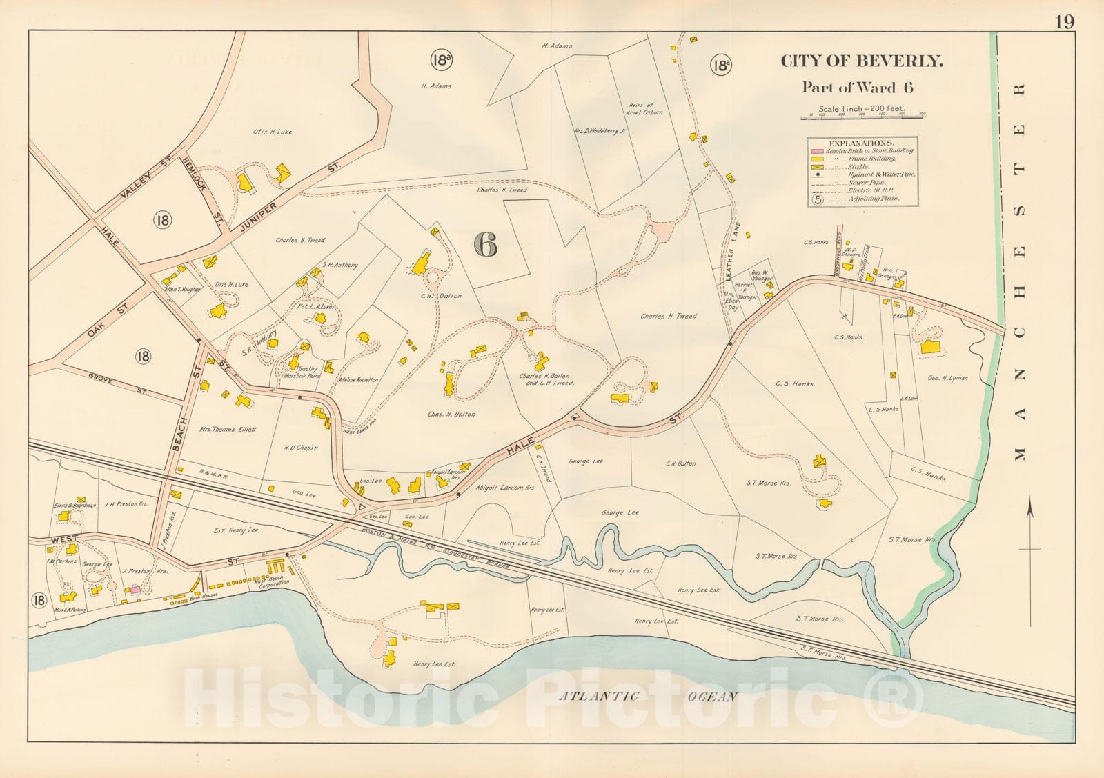 Historic Map : Beverly 1907 Plate 019 , Atlas City of Beverly , Vintag ...