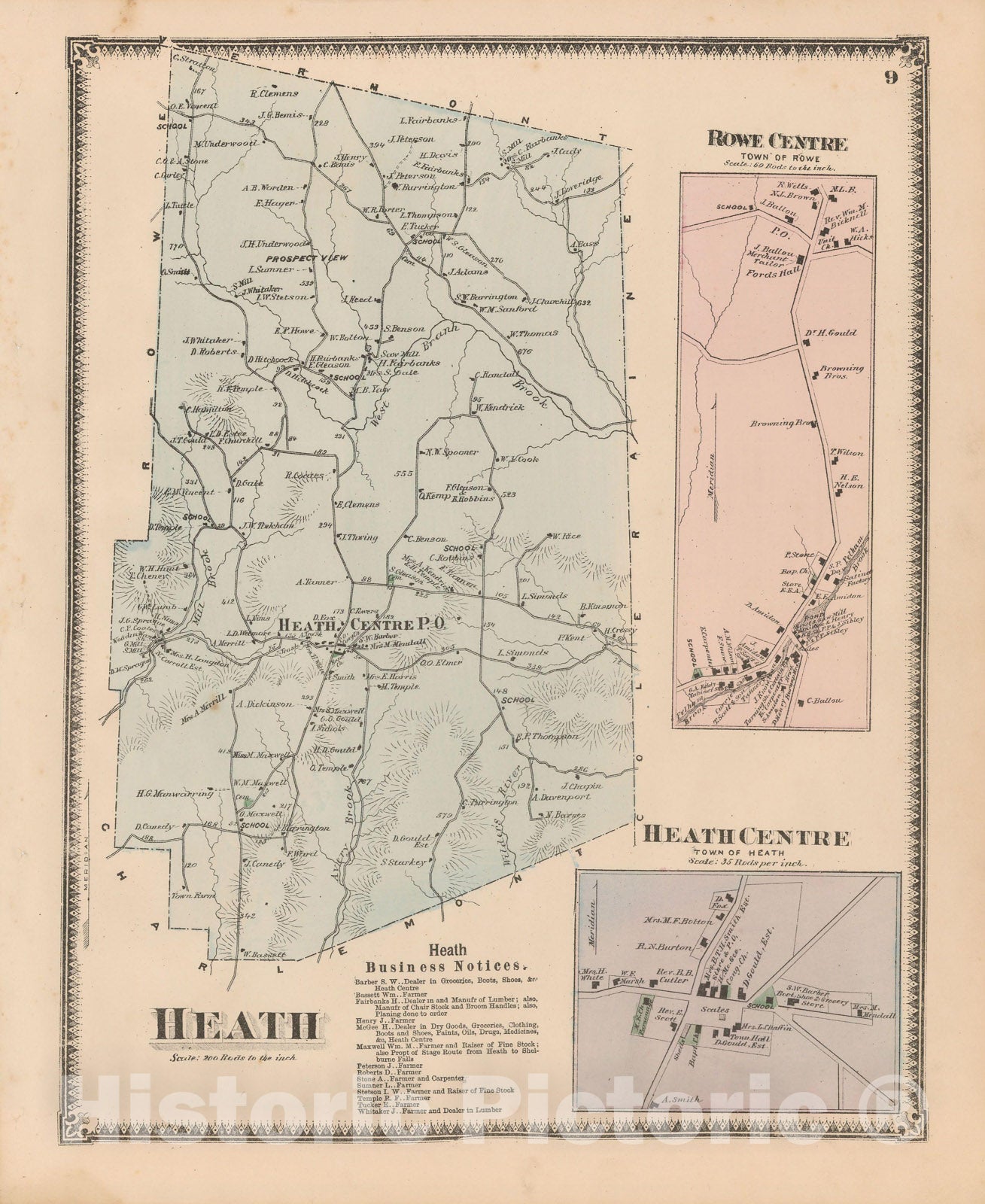 Historic Map : Atlas of Franklin Co. Massachusetts, Heath & Rowe 1871 ...