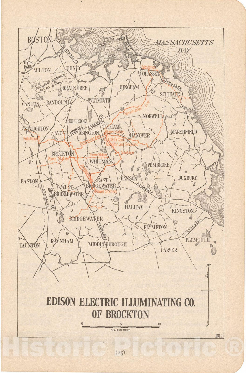 Historic Map : Edison Electric Illuminating Co 1914 , North American E ...