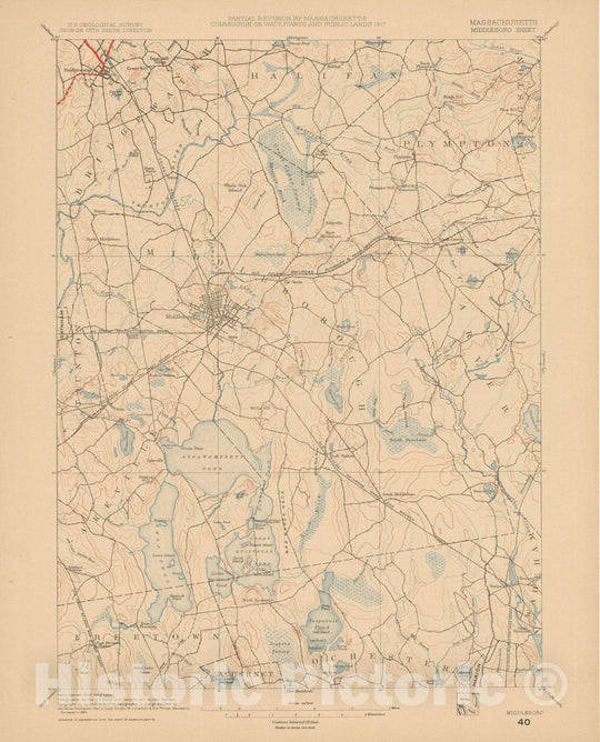 Historic Map : Eastern Massachusetts Street Railway Maps, Middleboroug ...