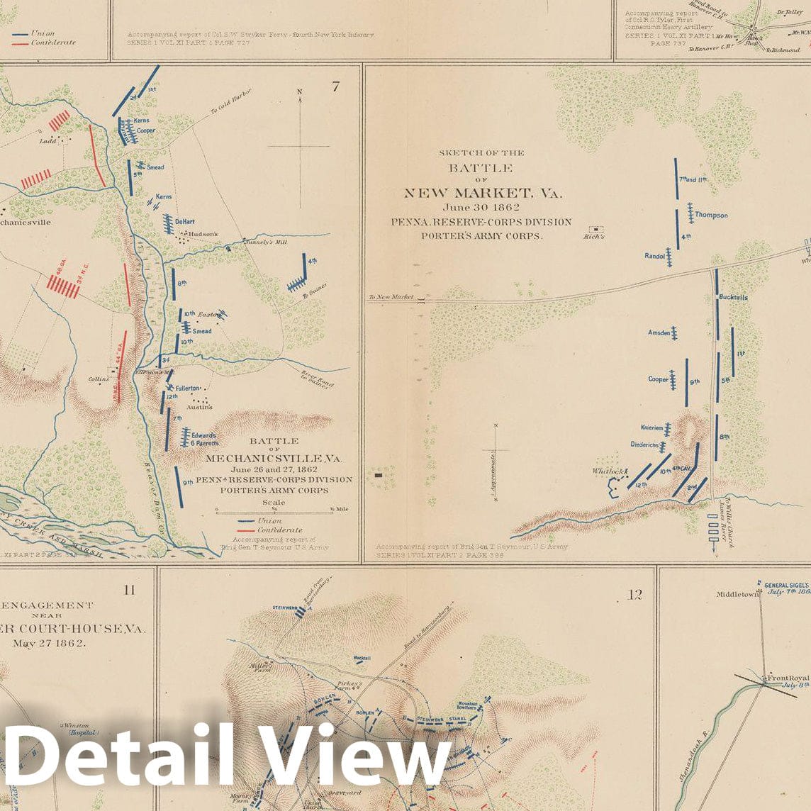 Historic Map : Civil War Atlas of the Union and Confederate Armies, Ba ...