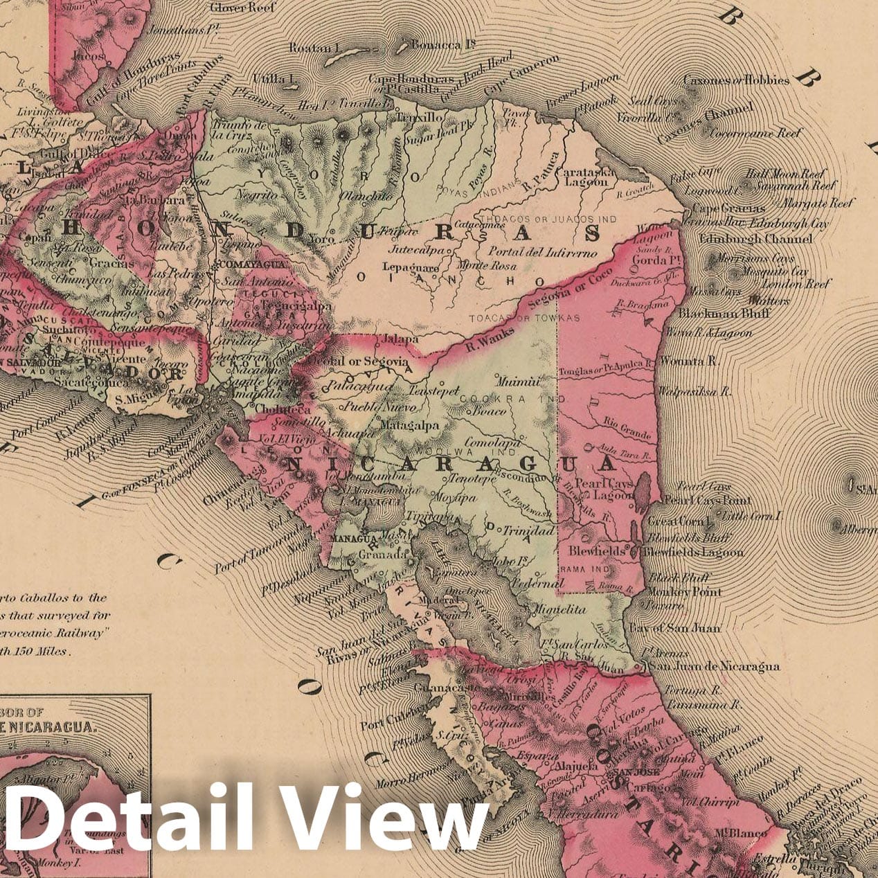 Historic Map : North America 1864 , Johnson's Family Atlas World , Vin ...