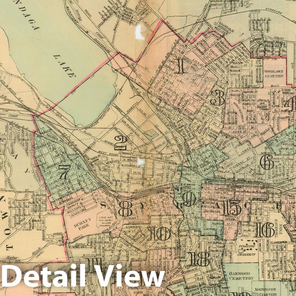 Historic Map : Atlas City of Syracuse, NY and Suburbs, Syracuse 1924 W ...