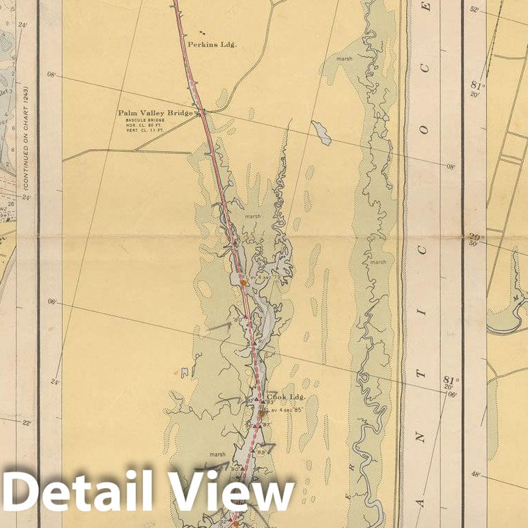 Historic Map : Coastal Charts - Florida Intracoastal: Nassau Sd. to Ma ...