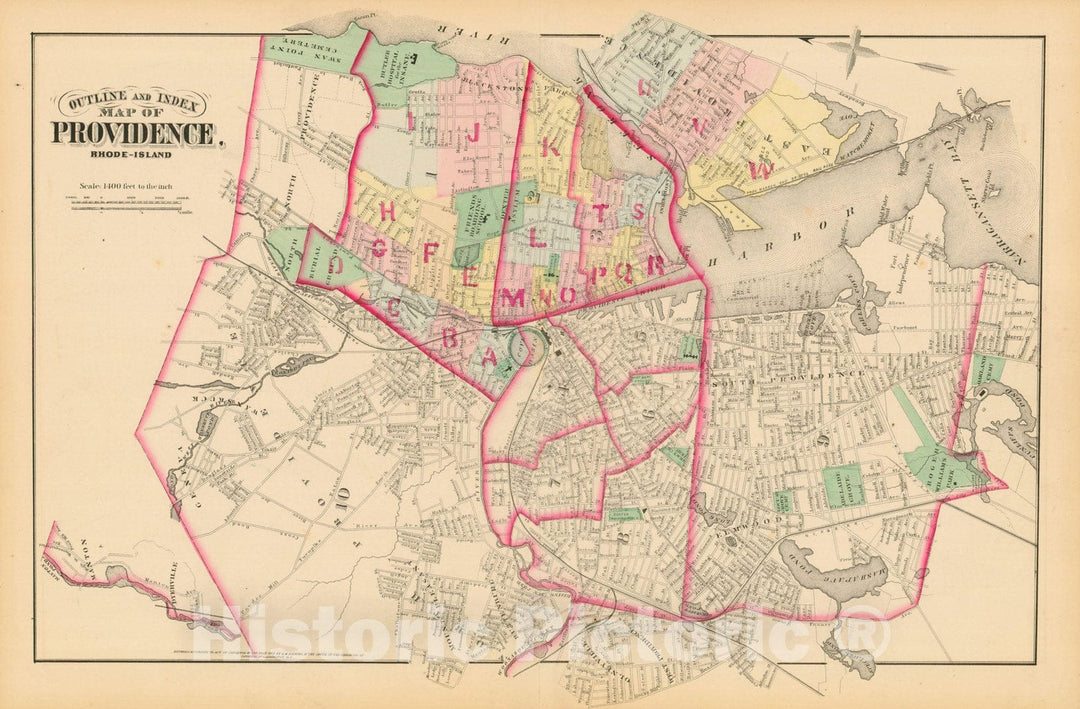 Historic Map : City Atlas of Providence Rhode Island by Wards, Volume ...