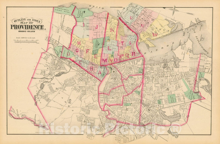 Historic Map : City Atlas of Providence Rhode Island by Wards, Volume ...